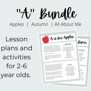 A Theme Preschool Curriculum Bundle Homeschool Lesson Plan - Etsy