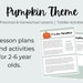 Pumpkin Theme Preschool Curriculum Printable | Homeschool Lesson Plan ...