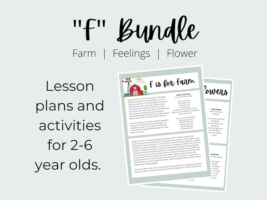 F Theme Preschool Curriculum Bundle | Homeschool Lesson Plan Bundle ...
