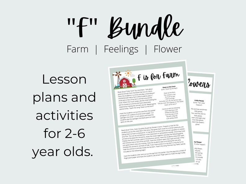 F Theme Preschool Curriculum Bundle | Homeschool Lesson Plan Bundle ...