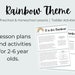 Rainbow Theme Preschool Curriculum Printable | Homeschool Lesson Plan ...
