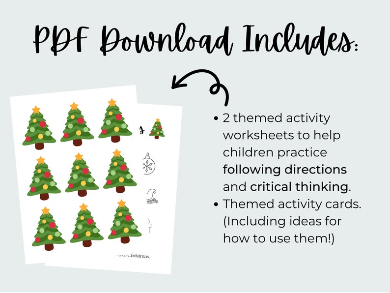 Christmas Theme Printable Activity Worksheets | No Prep Preschool and ...