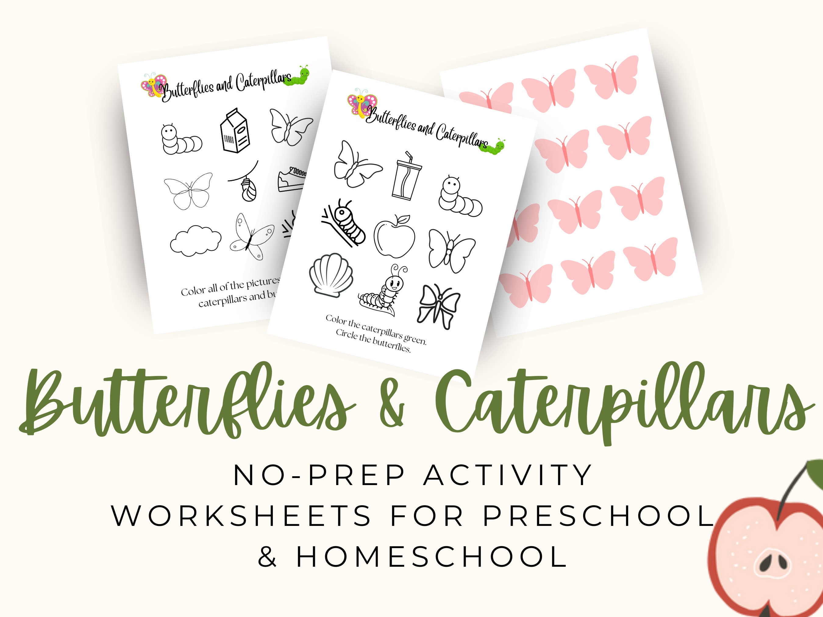 Butterflies & Caterpillars Printable Activity Worksheets | No Prep ...