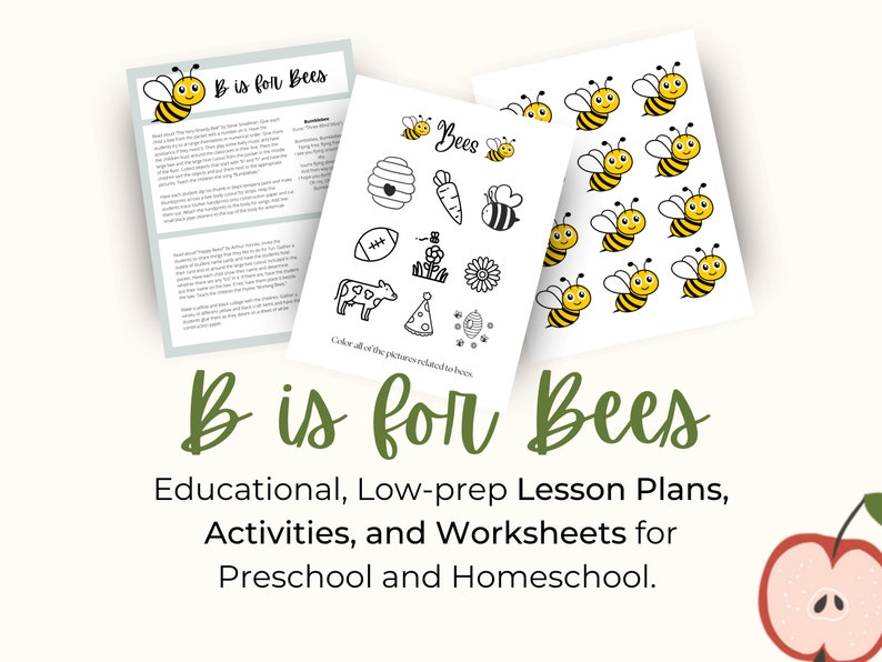 Bee Theme Printable Preschool Lesson Plans | Printable Activities and ...