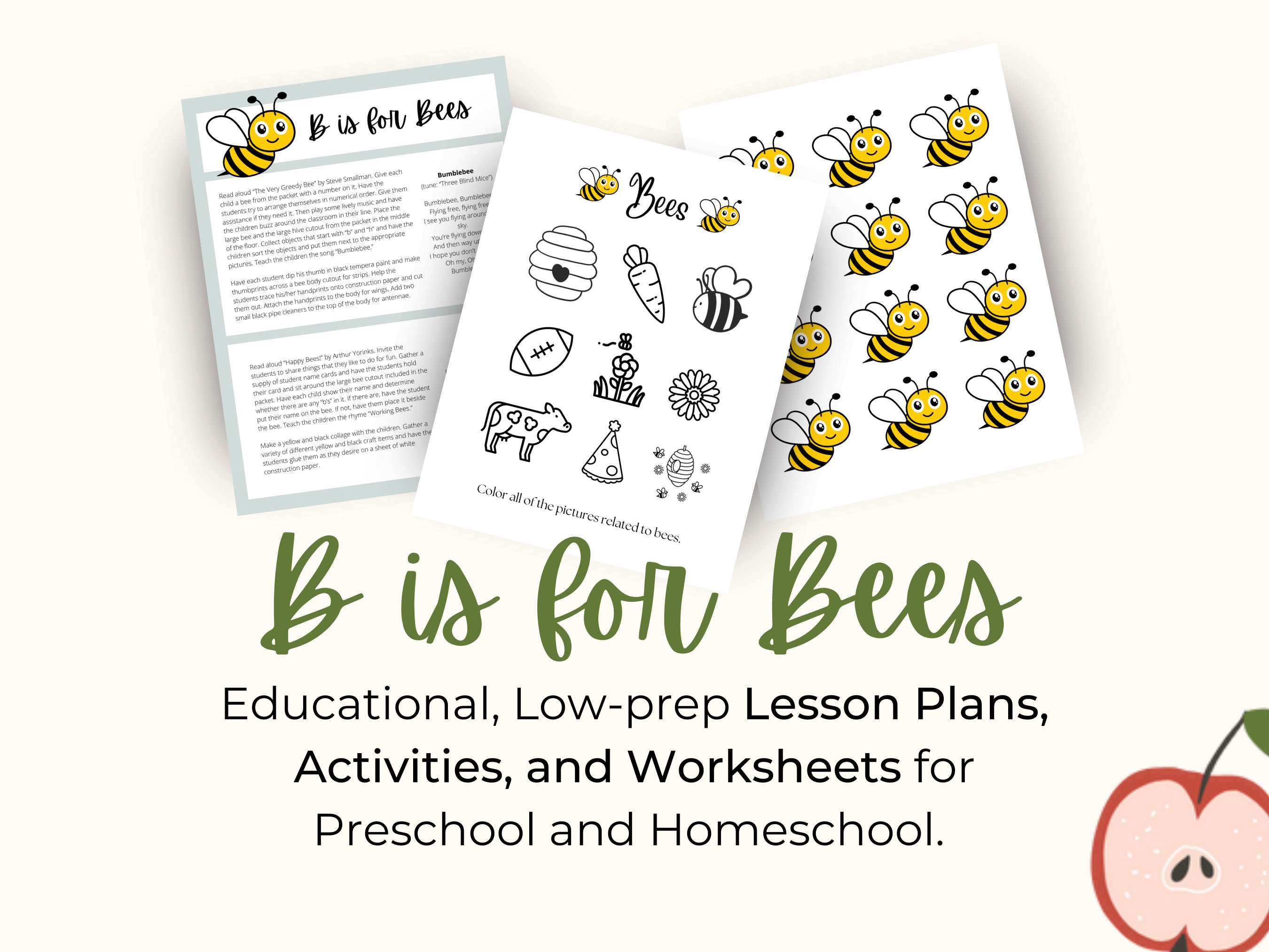 Bee Theme Printable Preschool Lesson Plans | Printable Activities and ...