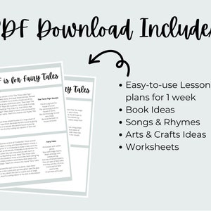 Fairy Tale Theme Preschool Curriculum Printable | Homeschool Lesson ...