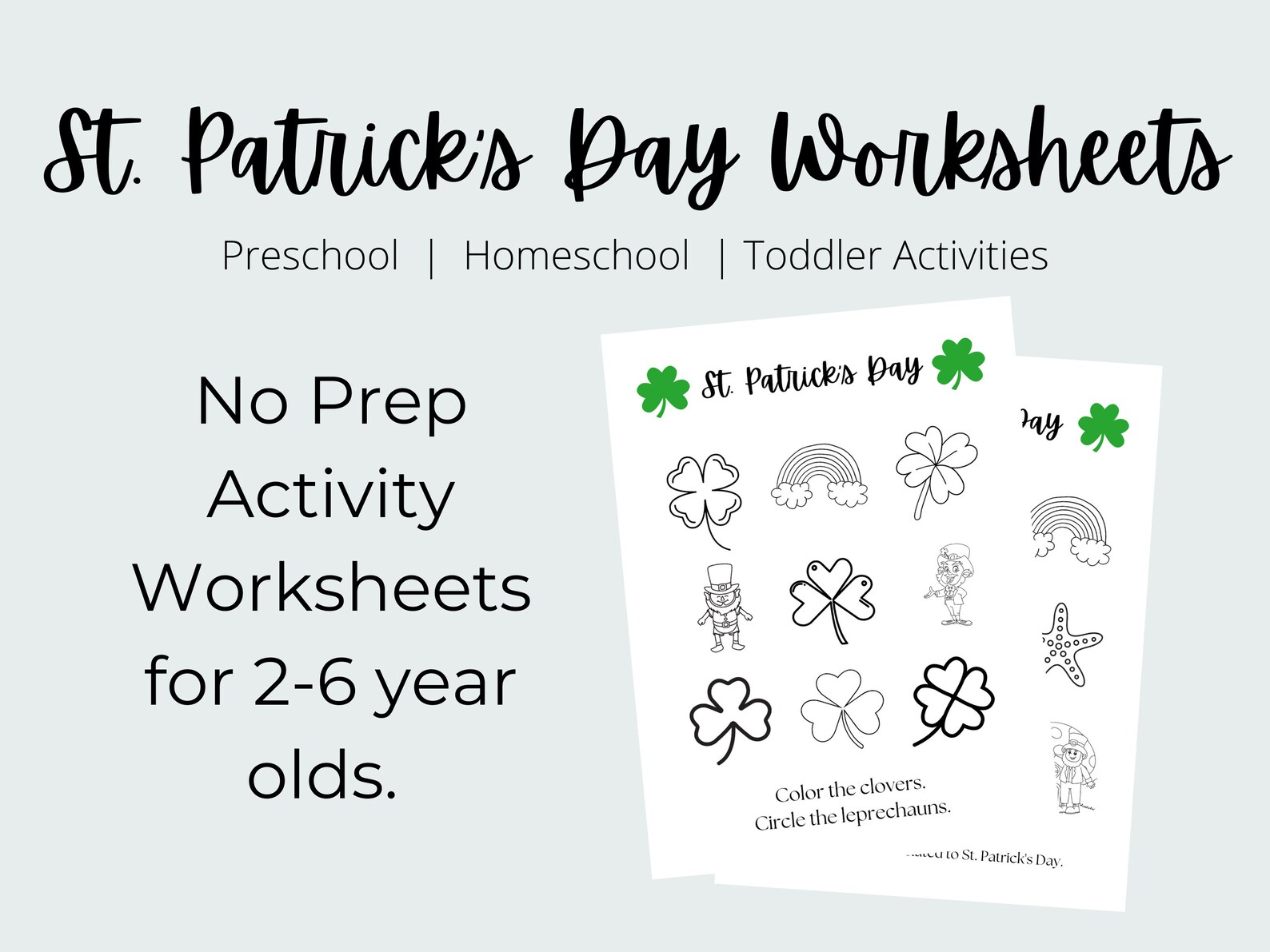 St. Patrick's Day Theme Printable Activity Worksheets | No Prep ...