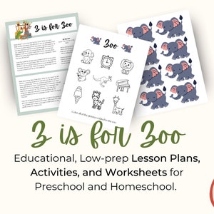 Zoo Theme Printable Preschool Lesson Plans | Printable Activities and ...