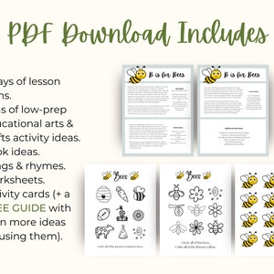 Bee Theme Printable Preschool Lesson Plans | Printable Activities and ...