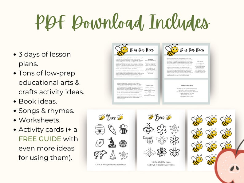 Bee Theme Printable Preschool Lesson Plans | Printable Activities and ...