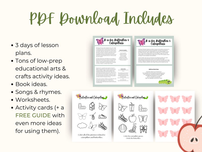 Butterfly Theme Printable Preschool Lesson Plans | Printable Activities ...