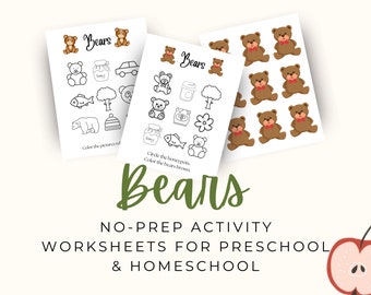 Circus Theme Printable Activity Worksheets | No Prep Preschool and ...