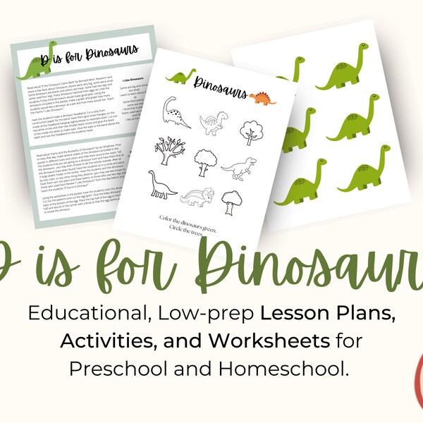 Dinosaur Lesson Plans Preschool - Etsy