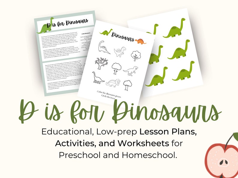 Dinosaur Theme Printable Preschool Lesson Plans | Printable Activities ...