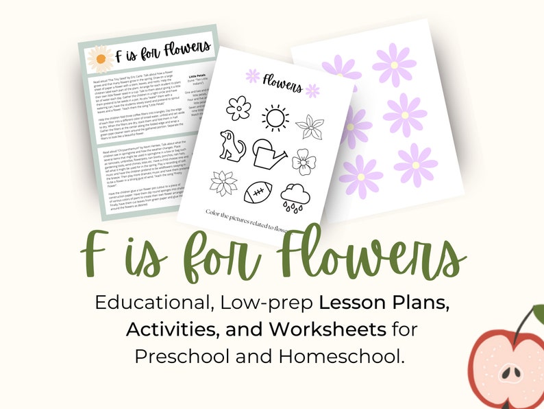 Flowers Theme Printable Preschool Lesson Plans | Printable Activities ...