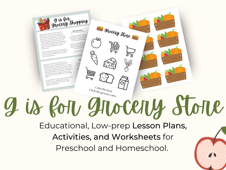 Grocery Store Theme Printable Preschool Lesson Plans | Printable ...