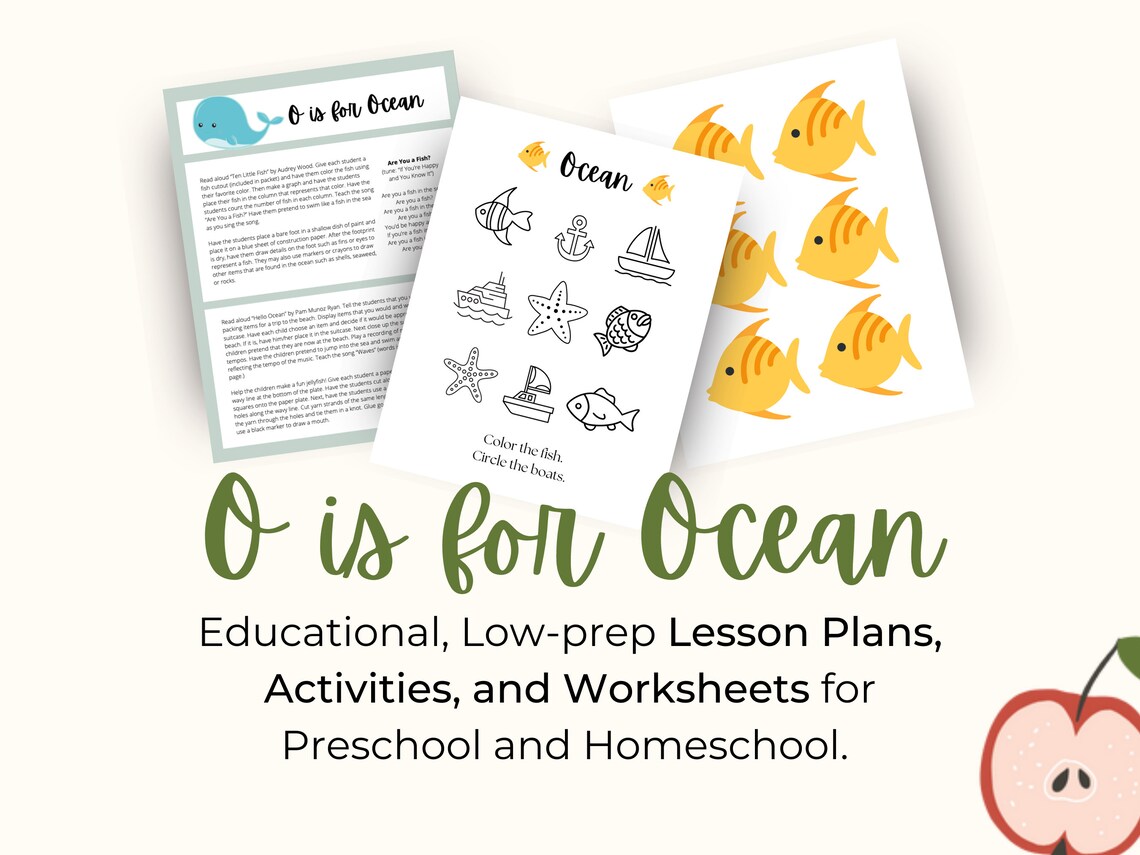 Ocean Theme Printable Preschool Lesson Plans | Printable Activities and ...