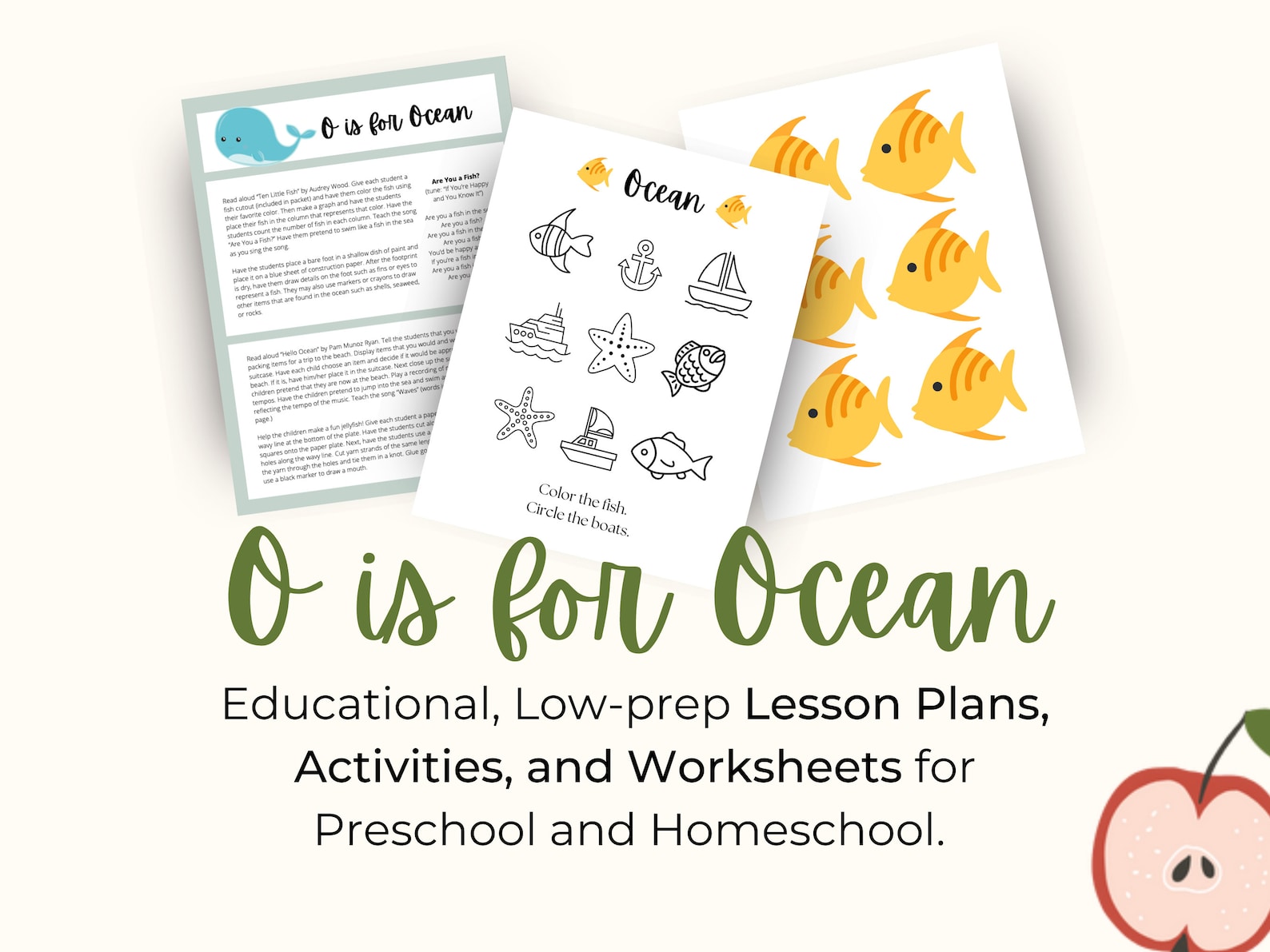 Ocean Theme Printable Preschool Lesson Plans | Printable Activities and ...