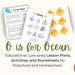 Ocean Theme Printable Preschool Lesson Plans | Printable Activities and ...