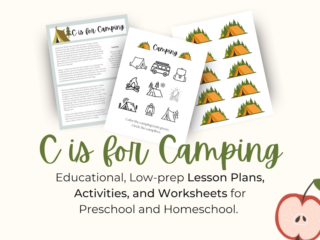 Camping Theme Printable Preschool Lesson Plans | Printable Activities ...
