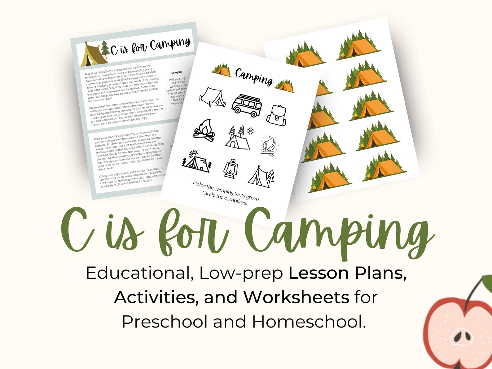 Camping Theme Printable Preschool Lesson Plans | Printable Activities ...