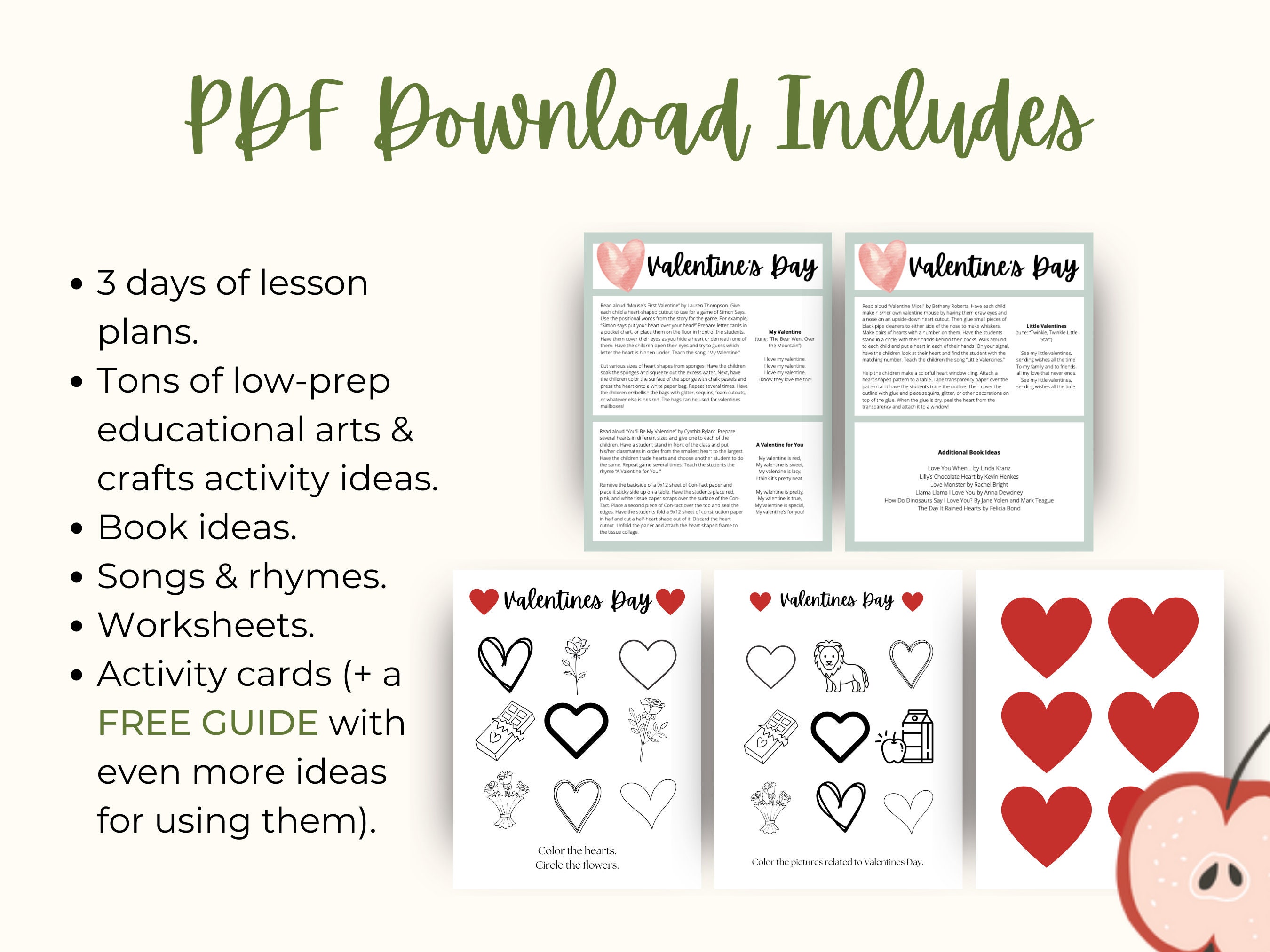 Valentine's Day Theme Preschool Curriculum Printable | Homeschool ...