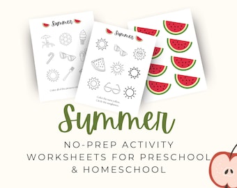 Ocean Theme Printable Activity Worksheets | No Prep Preschool and ...