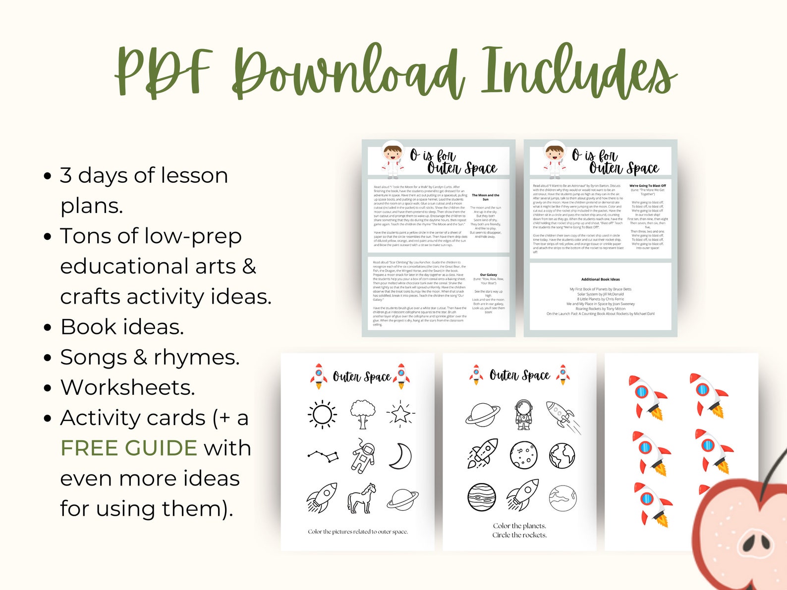 Outer Space Theme Printable Preschool Lesson Plans | Printable ...