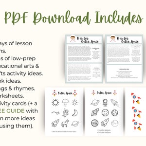 Outer Space Theme Printable Preschool Lesson Plans | Printable ...