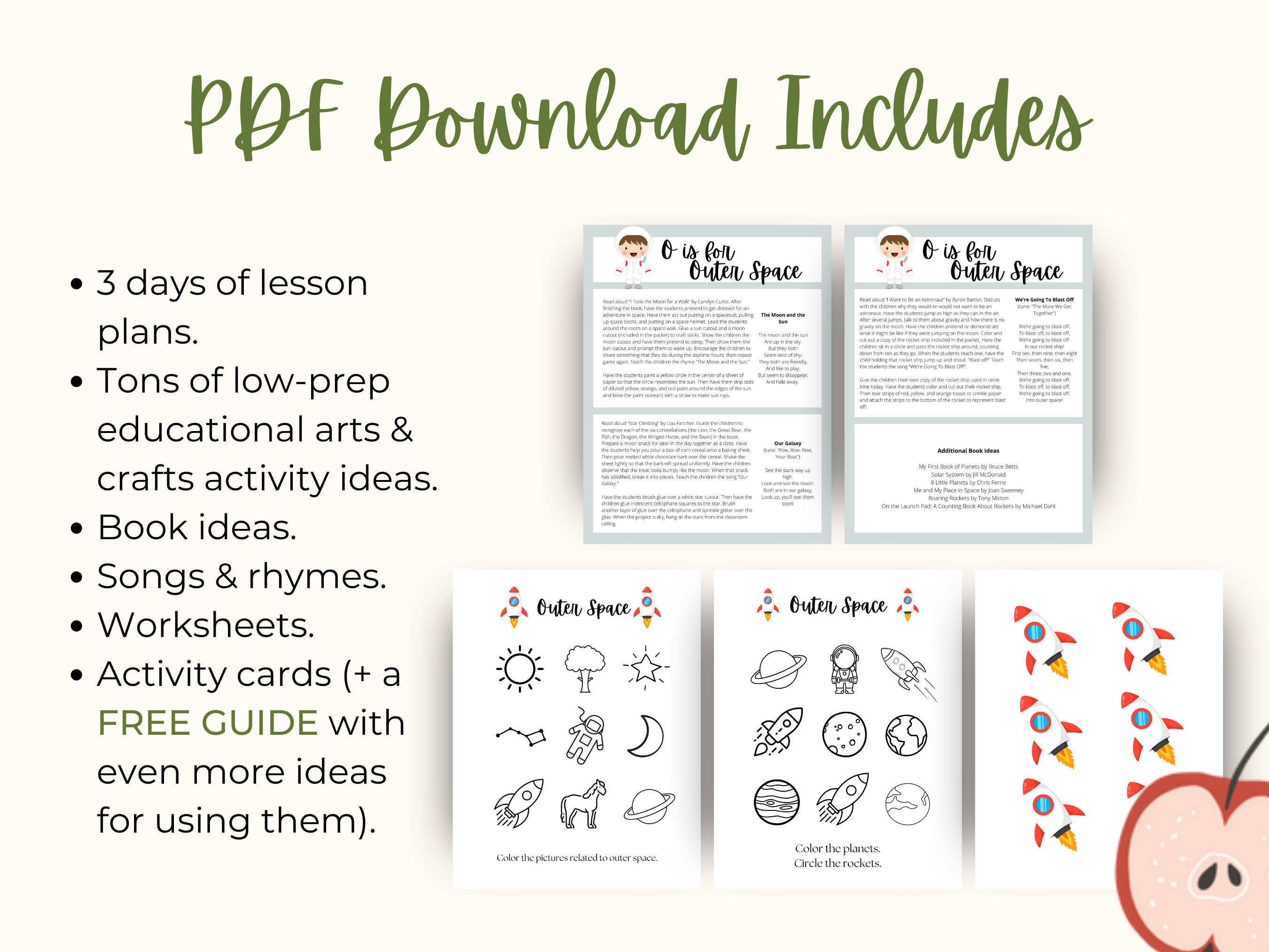Outer Space Theme Printable Preschool Lesson Plans | Printable ...