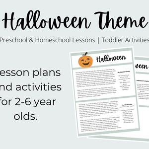 Halloween Theme Preschool Curriculum Printable | Homeschool Lesson Plan ...