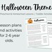 Halloween Theme Preschool Curriculum Printable | Homeschool Lesson Plan ...