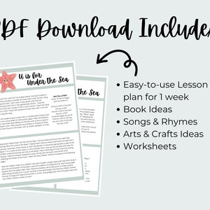 Under the Sea Theme Preschool Curriculum Printable | Homeschool Lesson ...