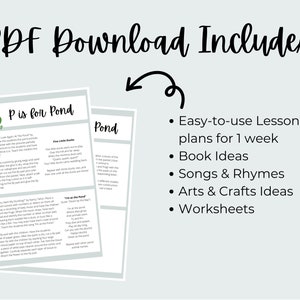 Pond Theme Preschool Curriculum Printable | Homeschool Lesson Plan ...