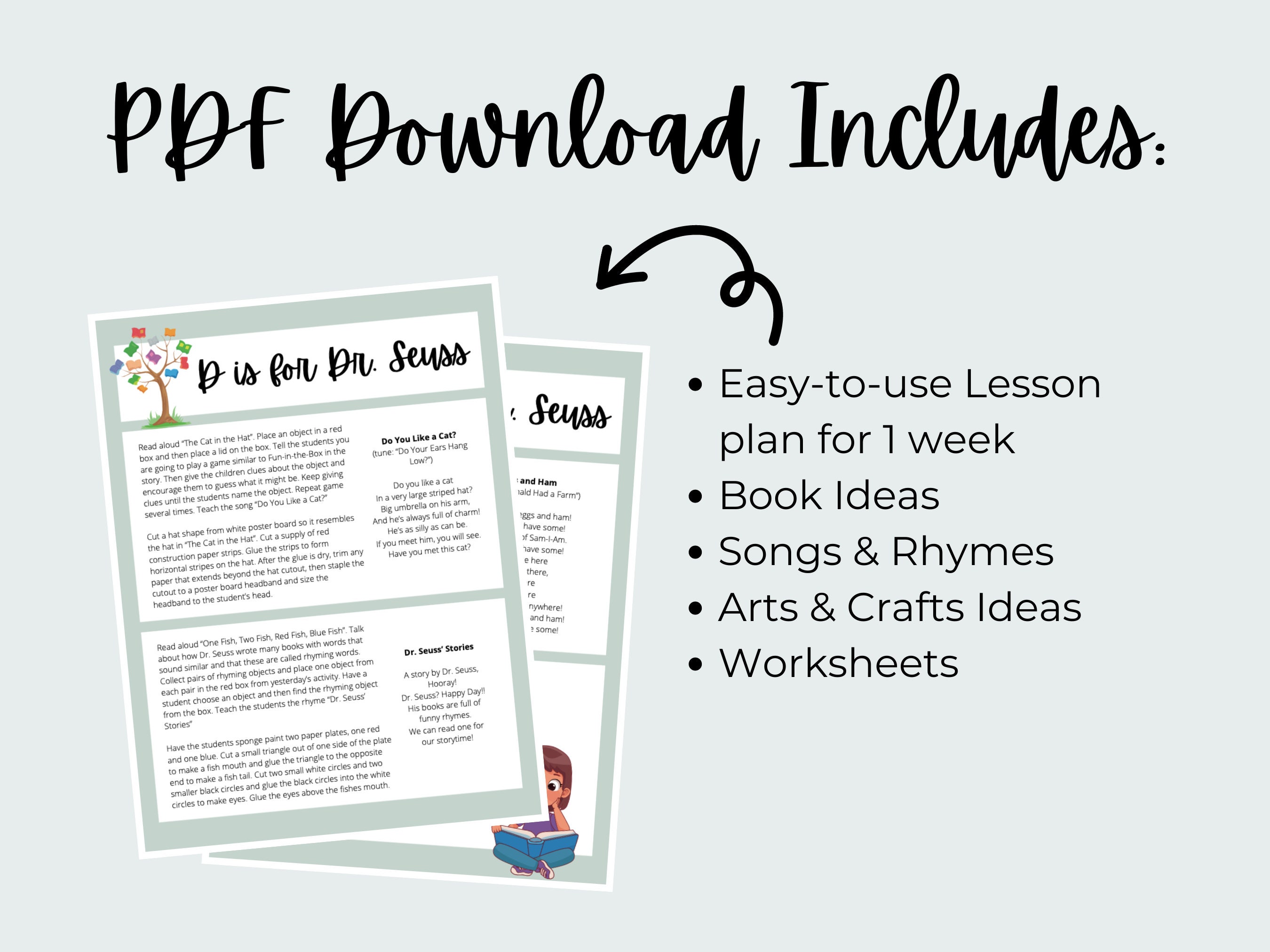 Dr. Seuss Theme Preschool Curriculum Printable | Homeschool Lesson Plan ...