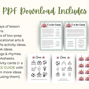 Circus Theme Printable Preschool Lesson Plans | Printable Activities ...