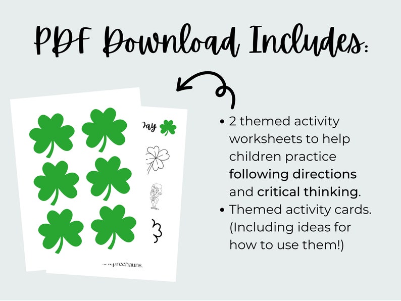 St. Patrick's Day Theme Printable Activity Worksheets | No Prep ...