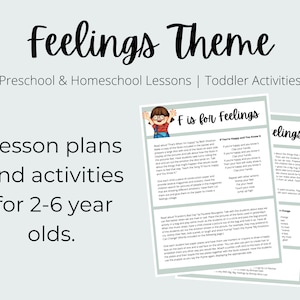 Feelings Theme Preschool Curriculum Printable | Homeschool Lesson Plan ...