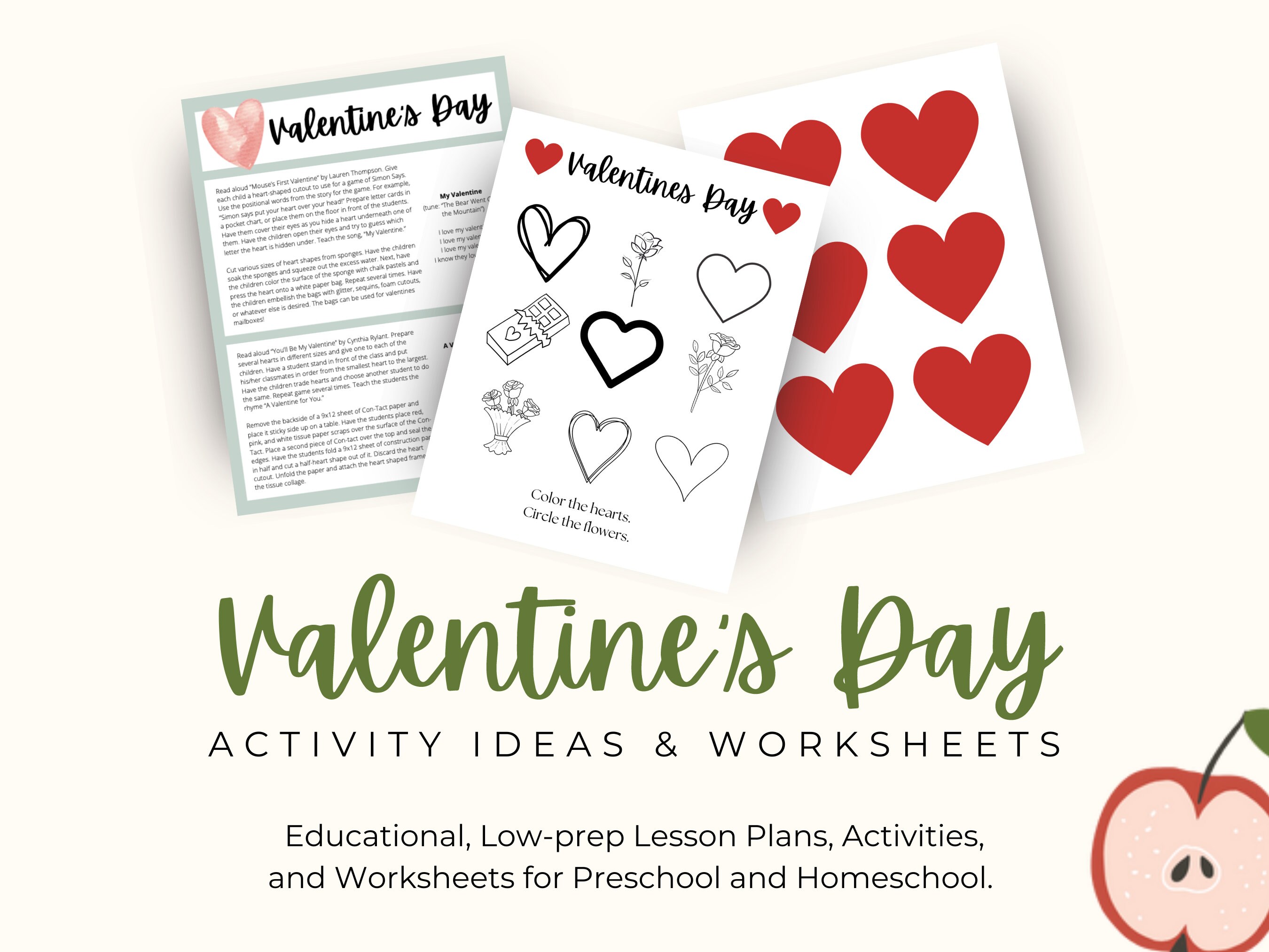 Valentine's Homeschool Printables, Valentine's Day Theme Preschool ...