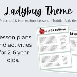 Ladybug Theme Preschool Curriculum Printable | Homeschool Lesson Plan ...