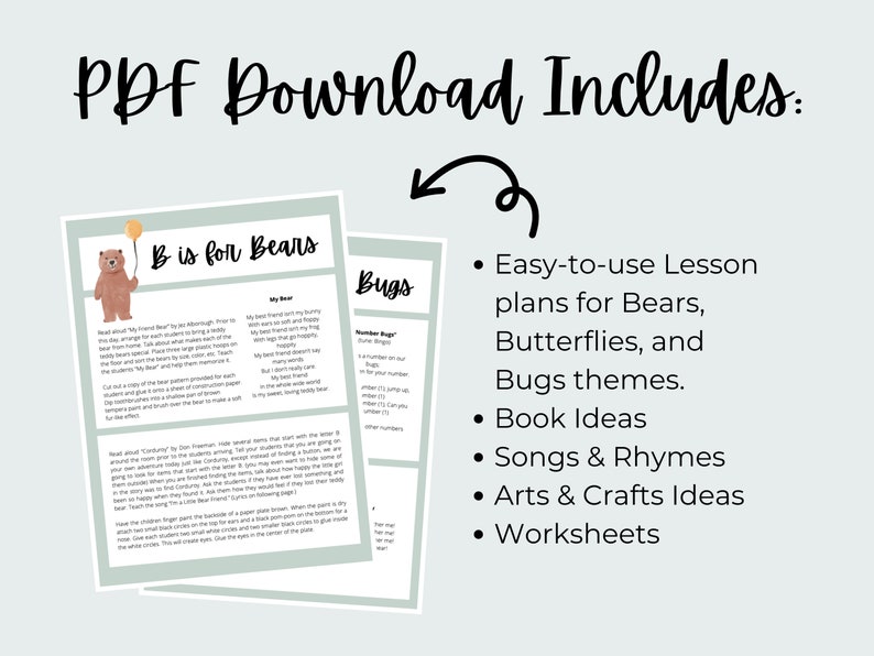 B Theme Preschool Curriculum Bundle | Homeschool Lesson Plan Bundle ...