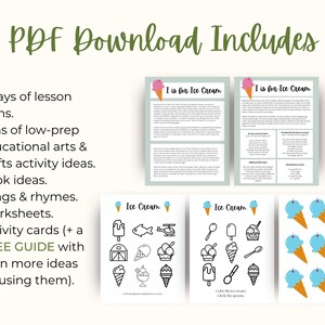 Ice Cream Theme Printable Preschool Lesson Plans | Printable Activities ...
