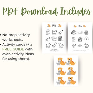 Pets Theme Printable Activity Worksheets | No Prep Preschool and ...