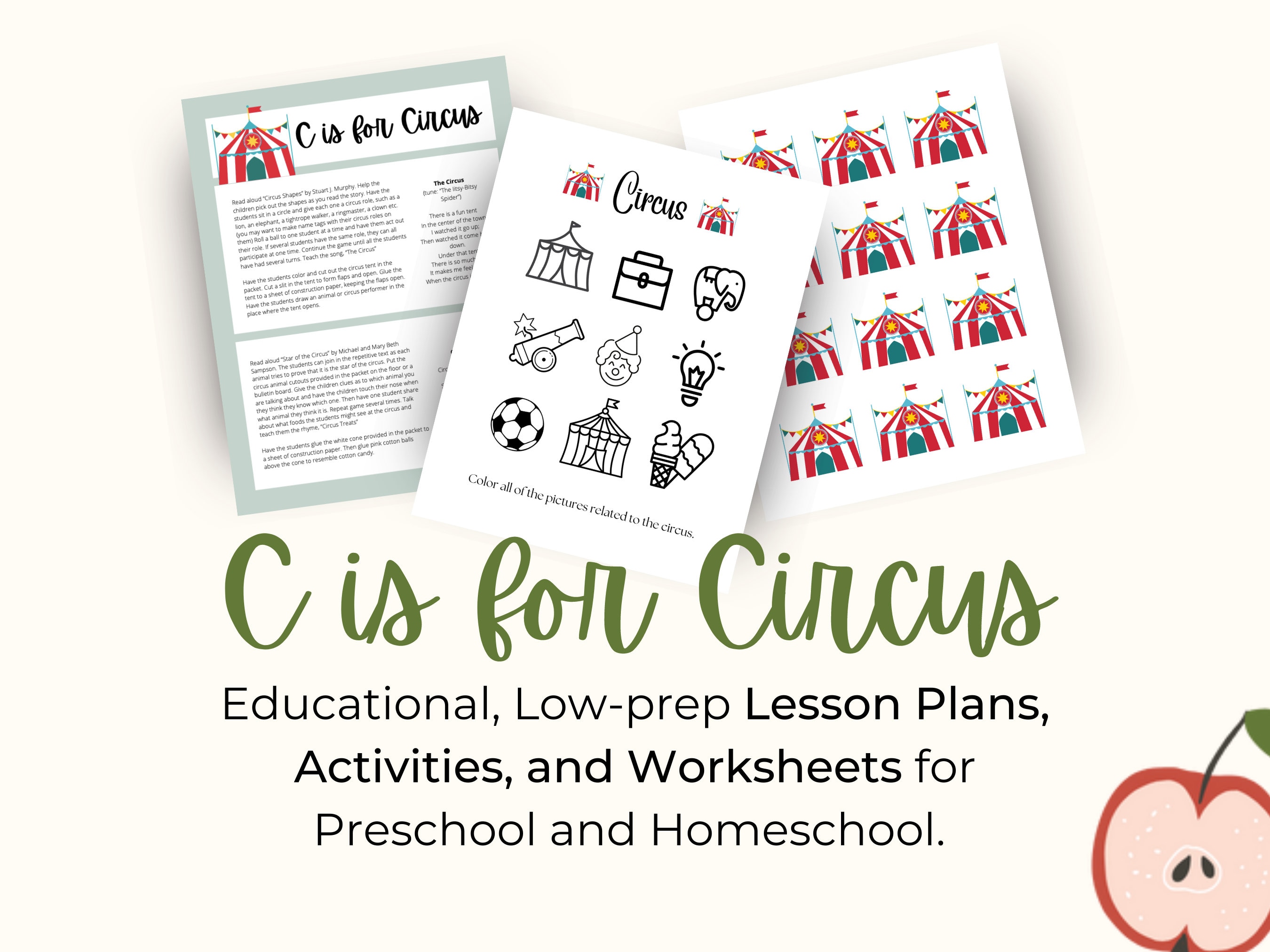 Circus Theme Printable Preschool Lesson Plans | Printable Activities ...
