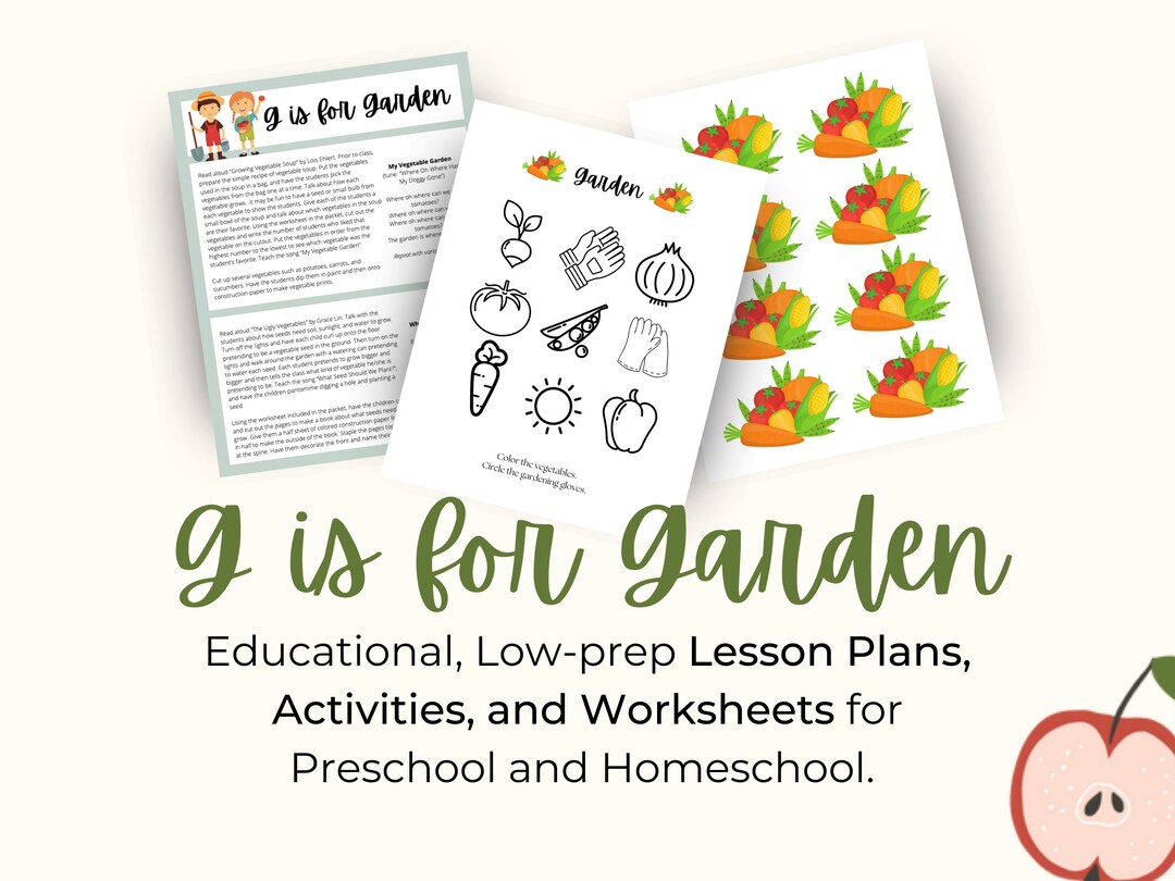 Garden Theme Printable Preschool Lesson Plans | Printable Activities ...
