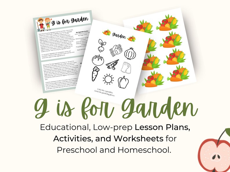 Garden Theme Printable Preschool Lesson Plans | Printable Activities ...