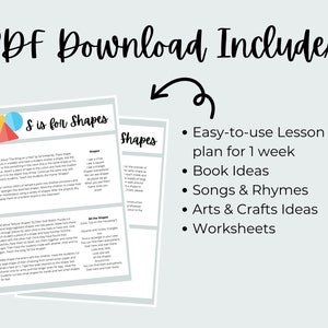 Shapes Theme Preschool Curriculum Printable | Homeschool Lesson Plan ...