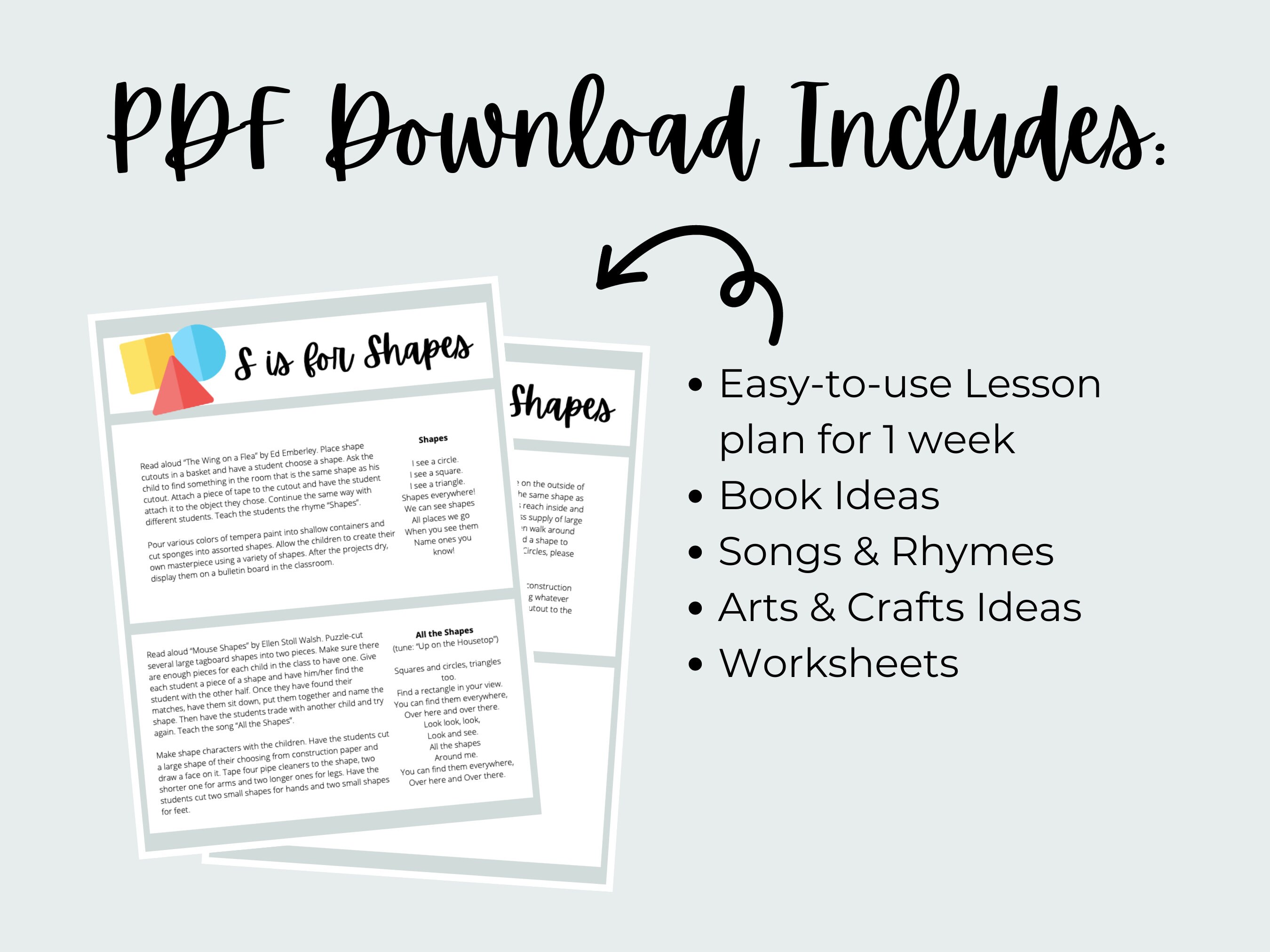 shapes-theme-preschool-curriculum-printable-homeschool-etsy