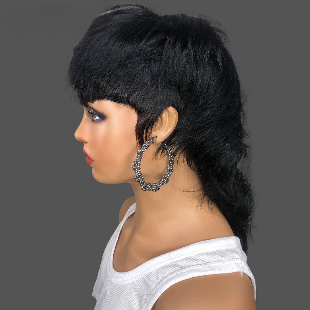 Georgia Inspired Mullet Human Hair Wig Etsy
