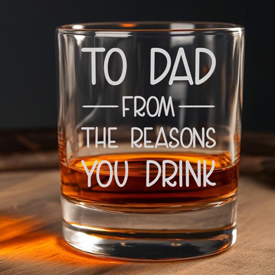 Personalized Dad's Reasons to Drink Glass, Dad Glass, Gift for Dad ...